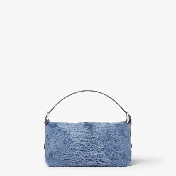 Fendi Baguette® 26424 Light Indigo Swakara Fur Bag